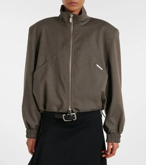 Attico Virgin Wool-blend Bomber Jacket