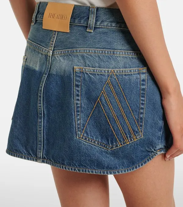 Attico Denim Miniskirt
