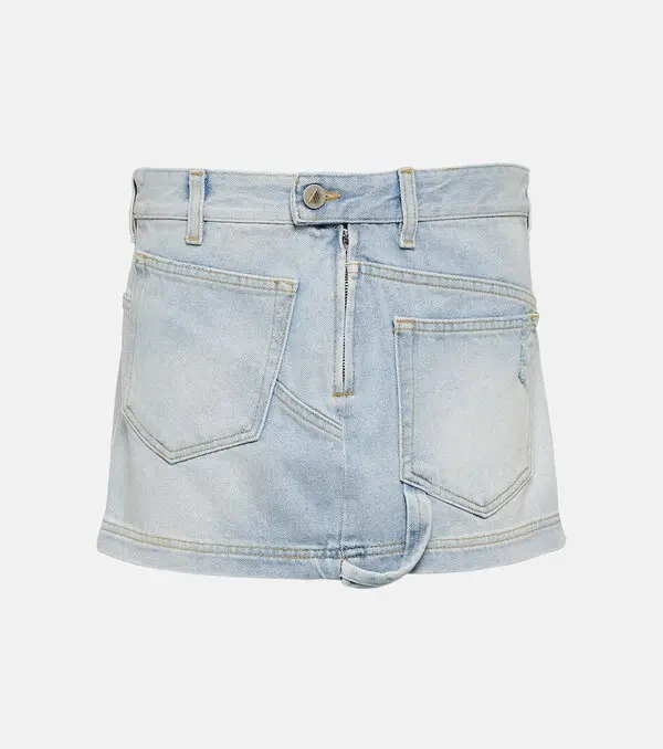 Attico Denim Mini Skirt - Blue
