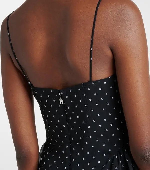 ROTATE BY BIRGER CHRISTENSEN Lace-trimmed Polka-dot Camisole