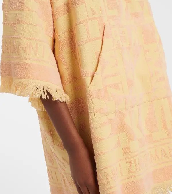 Zimmermann Pop Fringed Cotton Terry Mini Dress