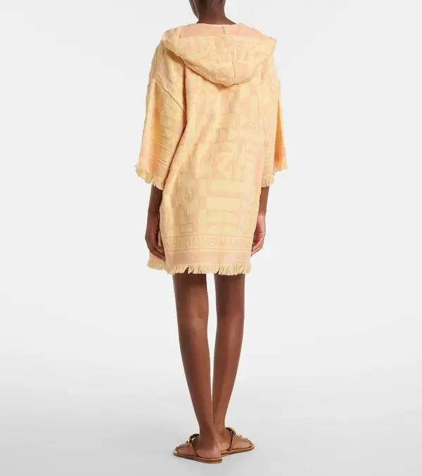 Zimmermann Pop Fringed Cotton Terry Mini Dress