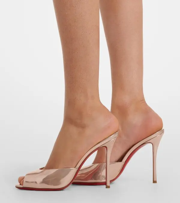 CHRISTIAN LOUBOUTIN Me Dolly Laminated Leather Mules