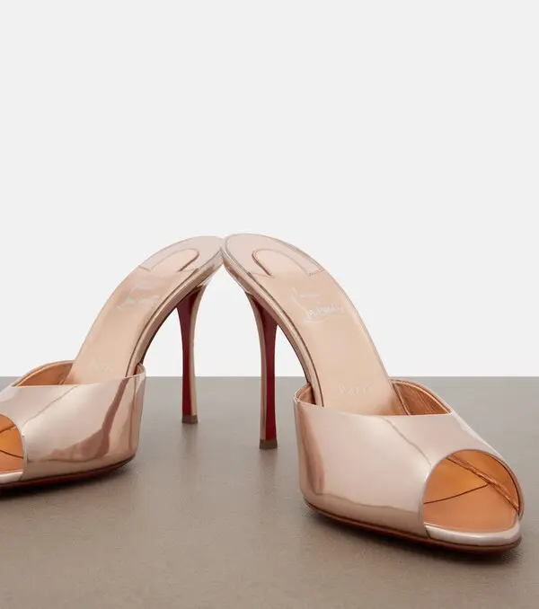 CHRISTIAN LOUBOUTIN Me Dolly Laminated Leather Mules