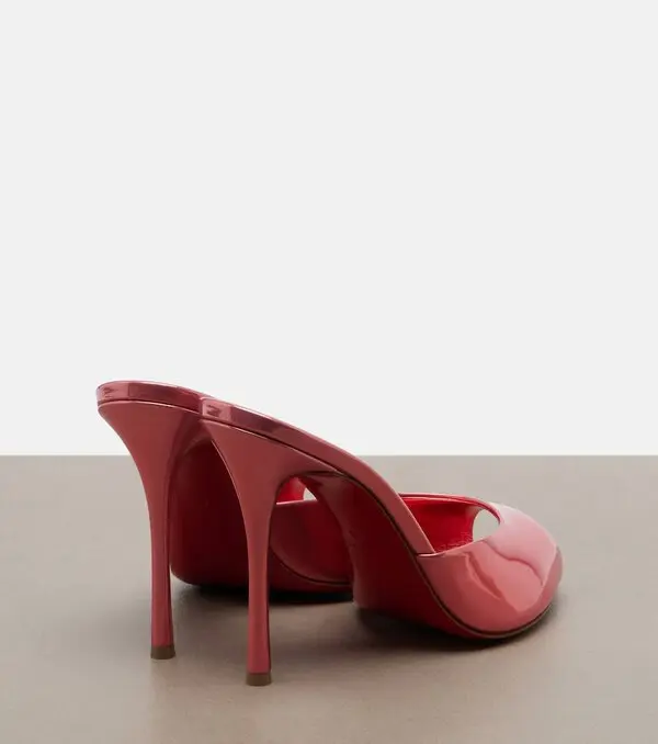 CHRISTIAN LOUBOUTIN Me Dolly Laminated Leather Mules - Pink