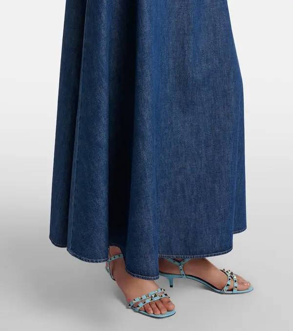 Valentino Garavani Chambray Midi Skirt