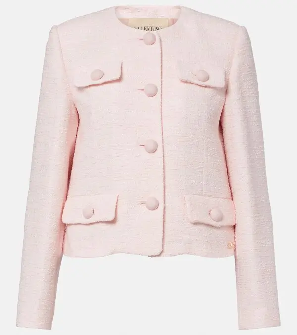 Valentino Garavani Glossy Tweed Jacket - Pink