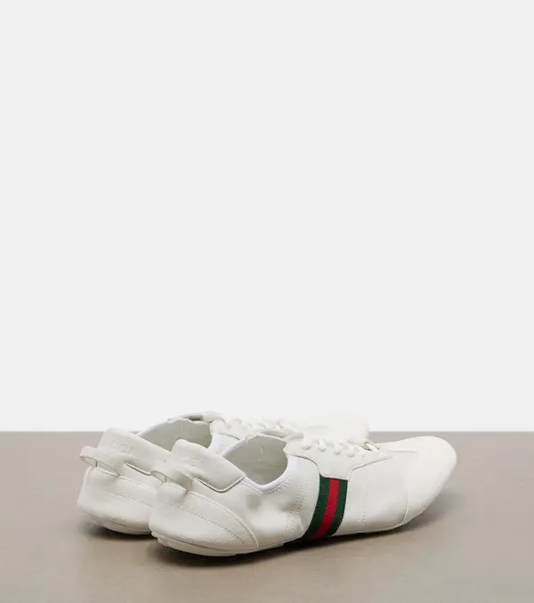 Gucci Suede And Leather Lace-up Sneakers