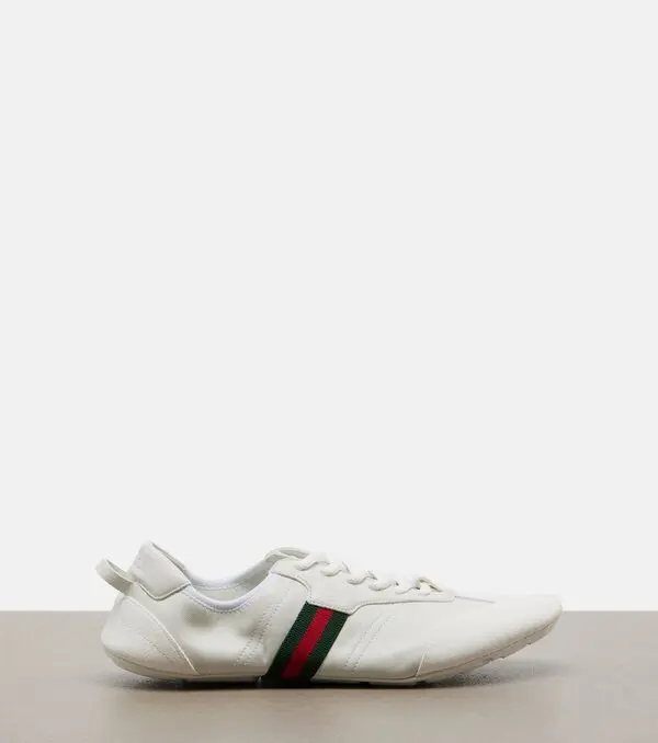 Gucci Suede And Leather Lace-up Sneakers