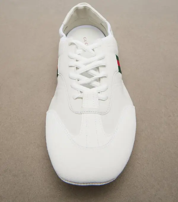 Gucci Suede And Leather Lace-up Sneakers