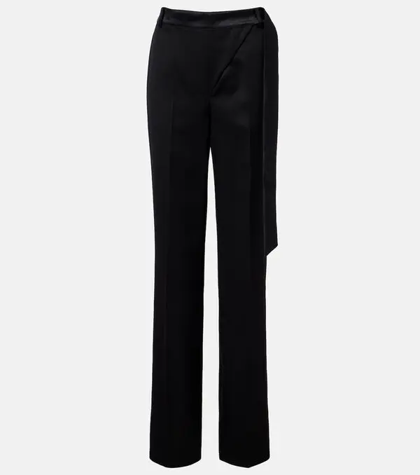 Attico Virgin Wool Wide-leg Pants