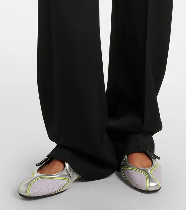 Attico Virgin Wool Wide-leg Pants