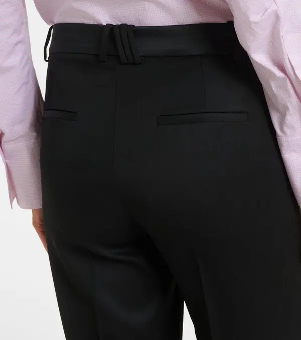 Attico Virgin Wool Wide-leg Pants