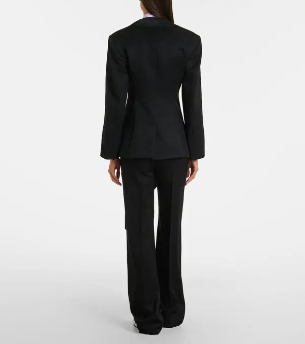 Attico Virgin Wool Wide-leg Pants