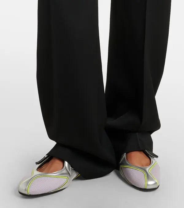 Attico Virgin Wool Wide-leg Pants