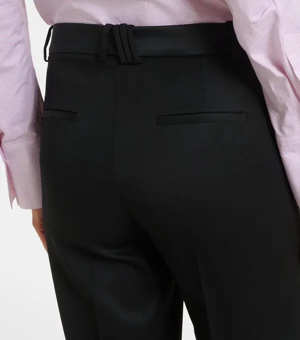 Attico Virgin Wool Wide-leg Pants
