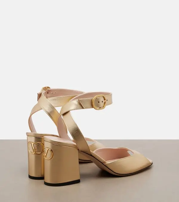 Valentino Garavani Metallic Leather Sandals
