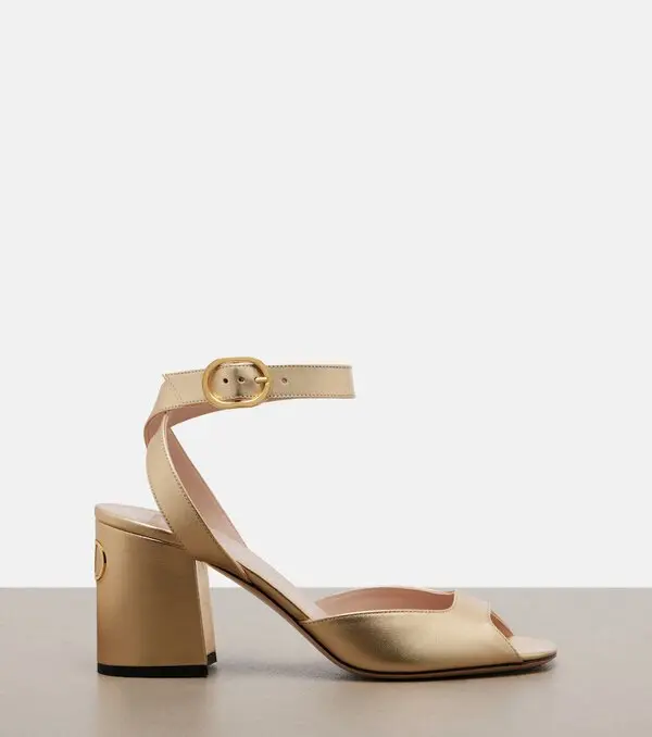 Valentino Garavani Metallic Leather Sandals