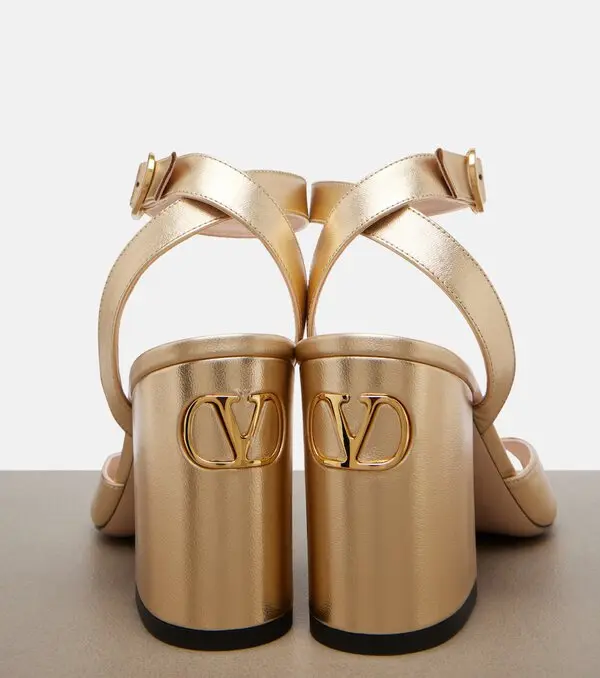 Valentino Garavani Metallic Leather Sandals