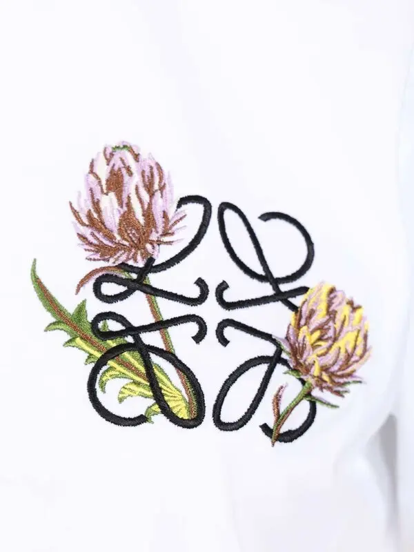Loewe Regular Fit Cotton T-shirt With Anagram Embroidery