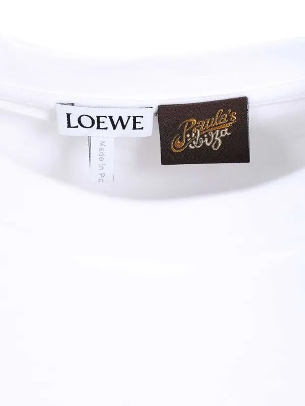 Loewe Regular Fit Cotton T-shirt With Anagram Embroidery