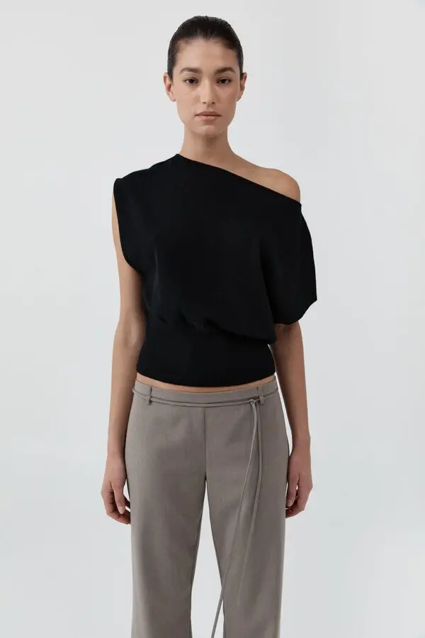 ST. AGNI Cashmere Asymm Top