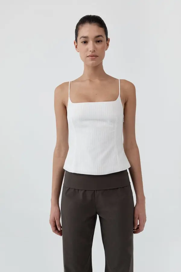 ST. AGNI Pinstripe Cami