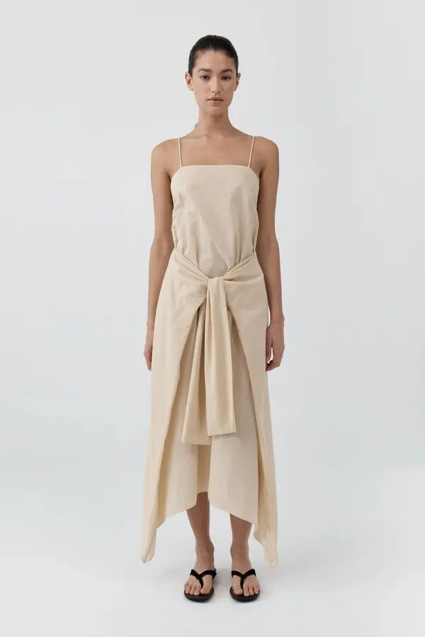 ST. AGNI Pinstripe Relaxed Cocoon Dress