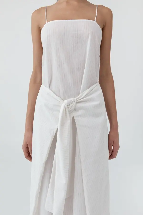 ST. AGNI Pinstripe Relaxed Cocoon Dress
