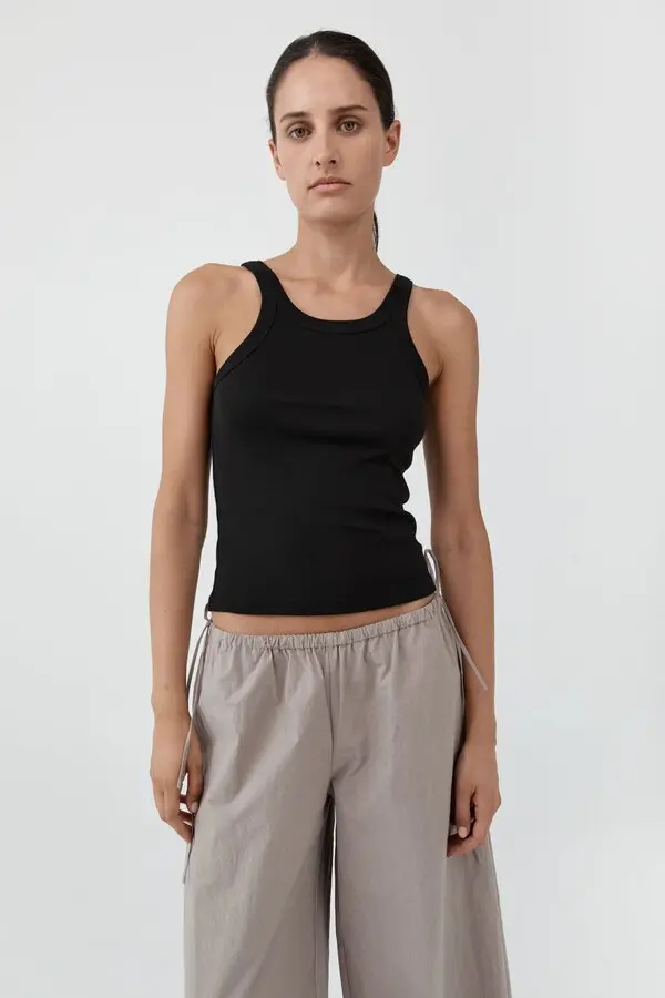 ST. AGNI Organic Cotton Racer Singlet