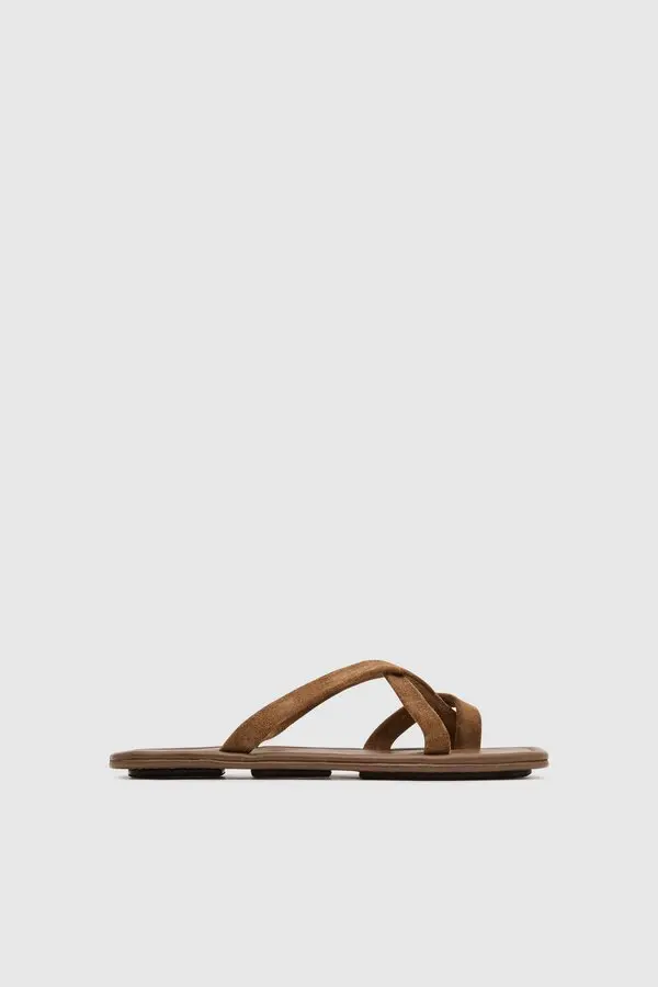 ST. AGNI Suede Soft Strap Slide