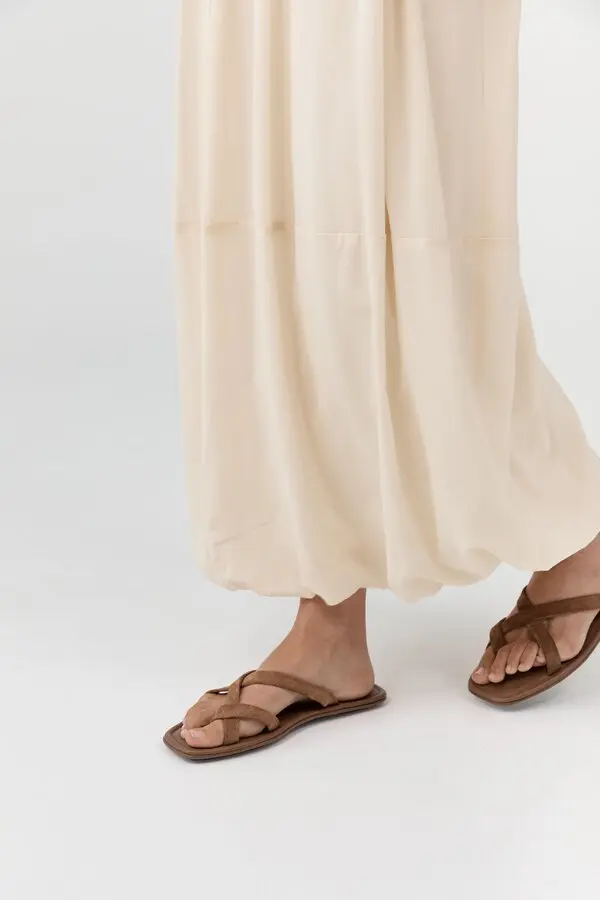 ST. AGNI Suede Soft Strap Slide