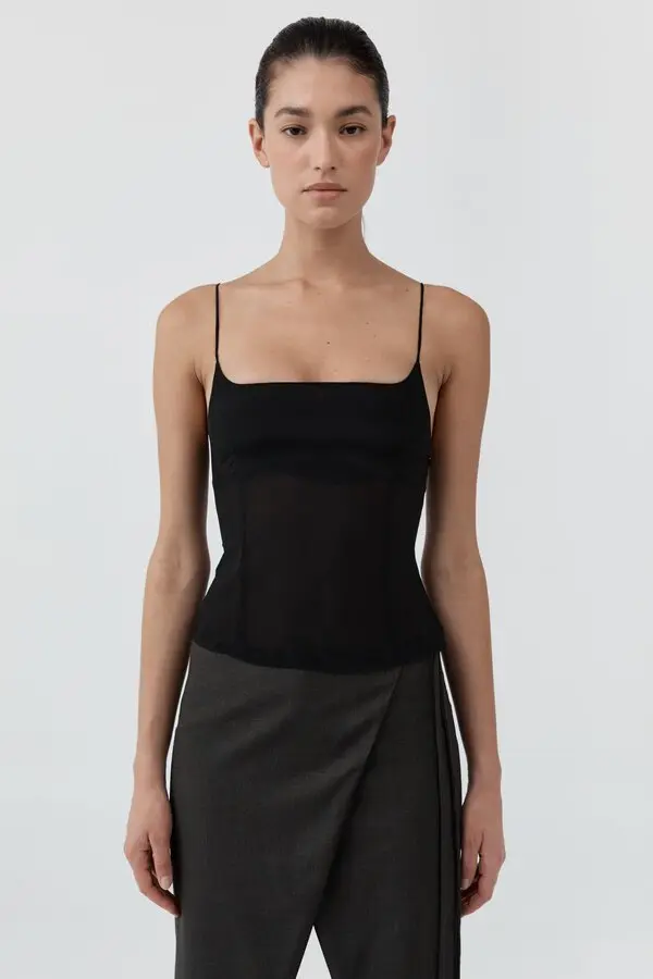 ST. AGNI Stretch Silk Cami