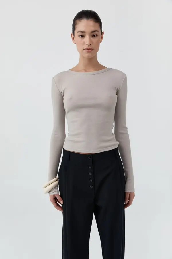 ST. AGNI Baby Wool Long Sleeve Top