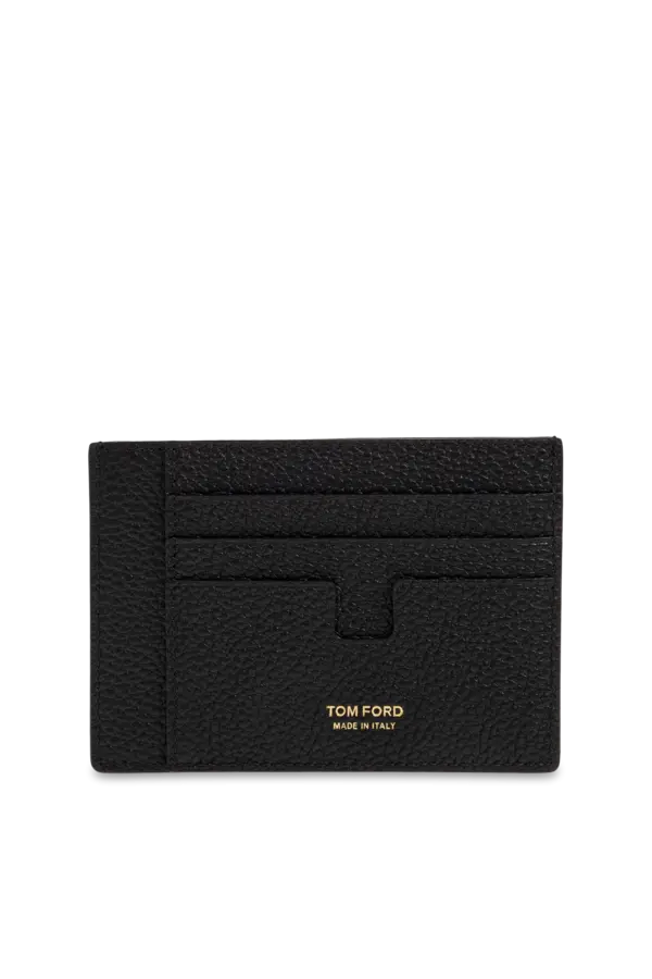 TOM FORD Leather Card Holder - Black