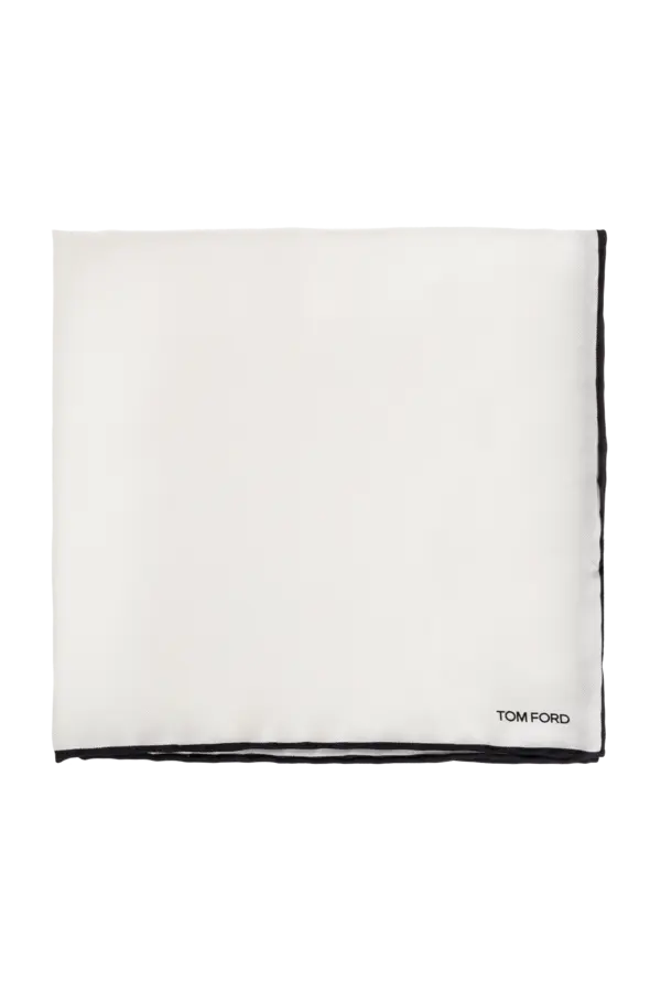 TOM FORD Silk Pocket Square - White