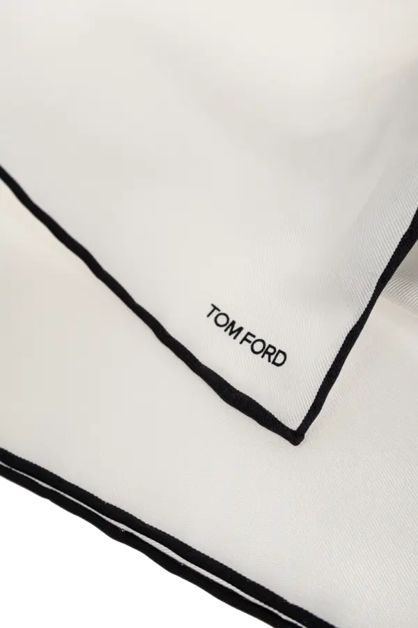TOM FORD Silk Pocket Square - White