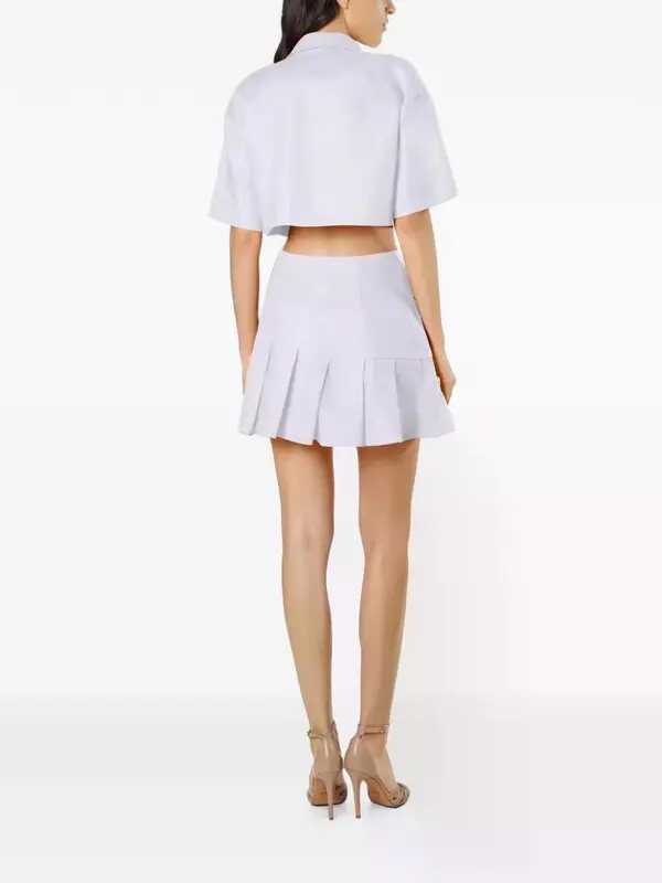 MIA PECULIAR Asymmetrical Pleated Linen Skirt