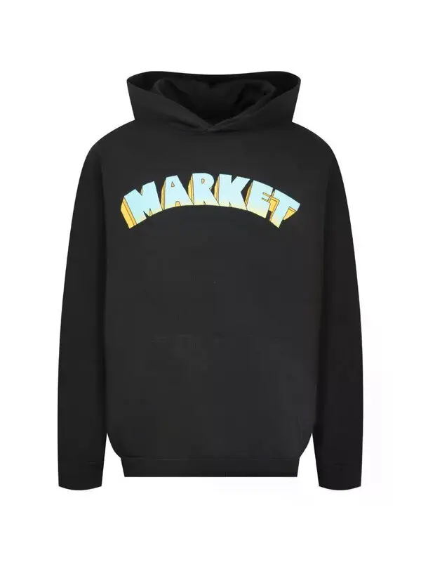 MARKET Players Club Graphic-print Hoodie - Black