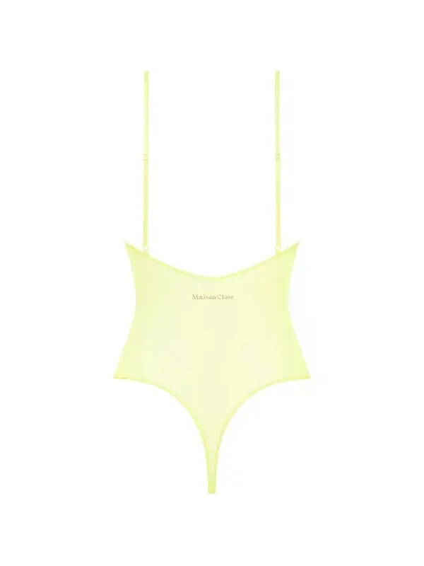 MAISON CLOSE Double Sens Sheer Thong Bodysuit