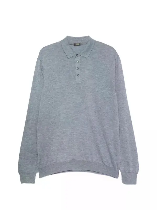 GRAN SASSO Buttoned Long-sleeve Polo Shirt
