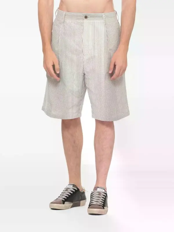 MYTHS Striped Cotton Shorts