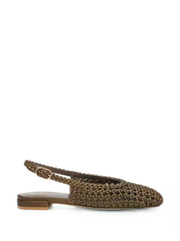 STUART WEITZMAN Marina Woven Slingback Pumps - Brown