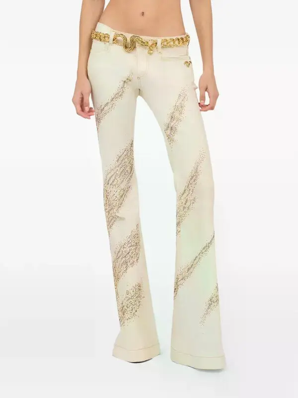 Roberto Cavalli Embellished Flared Jeans
