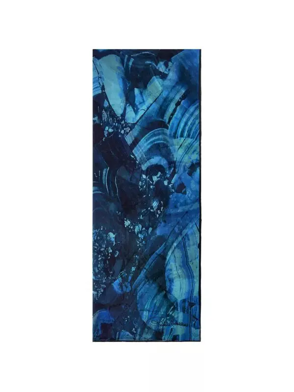 Roberto Cavalli Malachite-print Silk Scarf