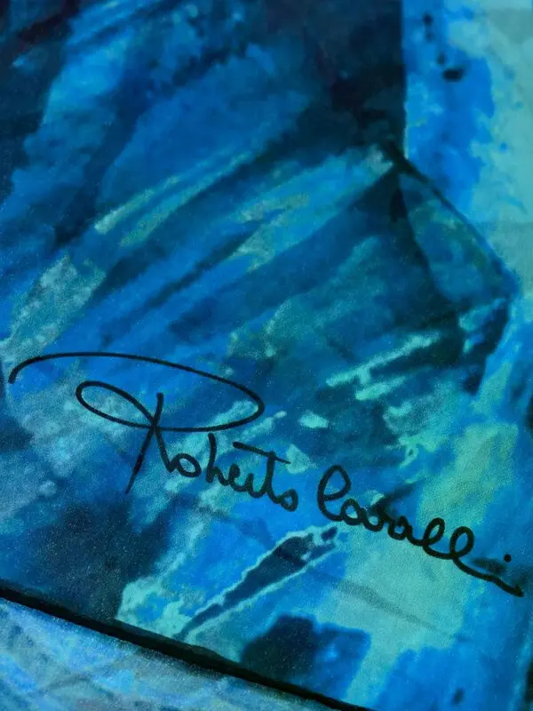Roberto Cavalli Malachite-print Silk Scarf