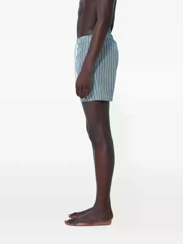 Moncler Striped Drawstring Swim Shorts