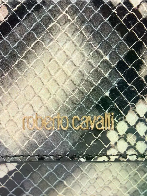 Roberto Cavalli Snakeskin-effect Logo-lettering Wallet