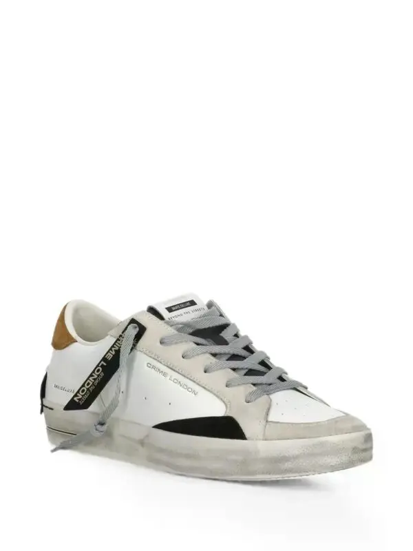 CRIME LONDON Sk8 Deluxe Panelled Sneakers - White