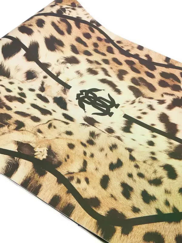 Roberto Cavalli Jaguar Print Logo Strap Yoga Mat